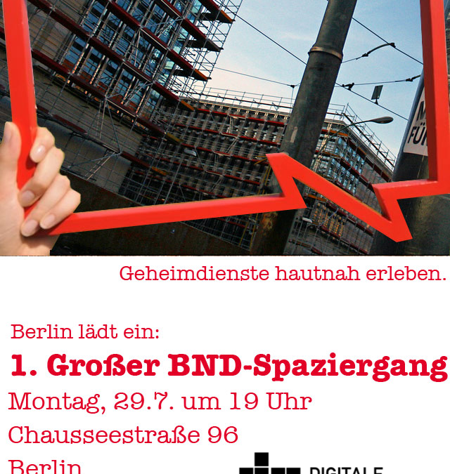 1. Großer BND-Spaziergang findet trotz Regenrisiko statt